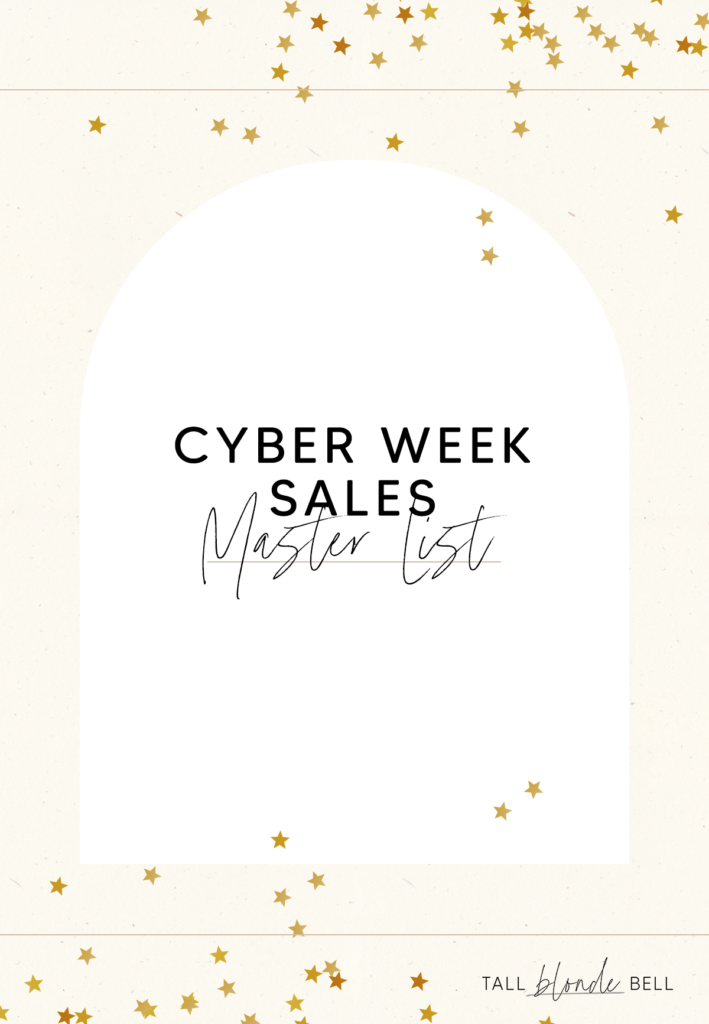 Cyber Week Sales Master List